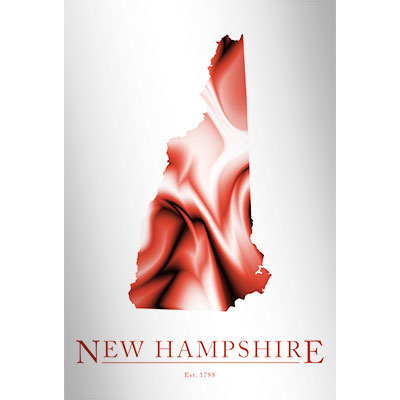 New Hampshire Map Art | Stylish Poster