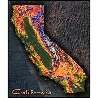 California Maps | Beautiful Wall Maps of California | State Map