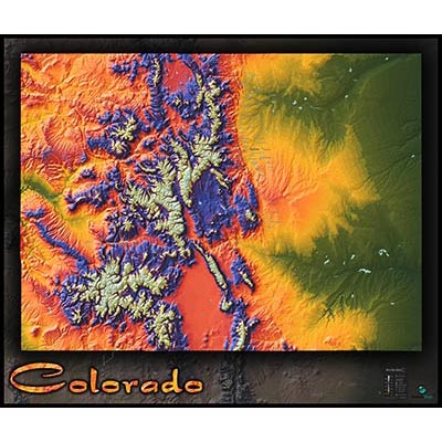 Colorado Maps | Beautiful Wall Maps of Colorado | State Map