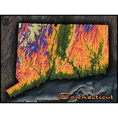 Connecticut Maps | Beautiful Wall Maps of Connecticut | State Map