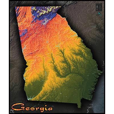 Georgia Maps | Beautiful Wall Maps of Georgia | State Map